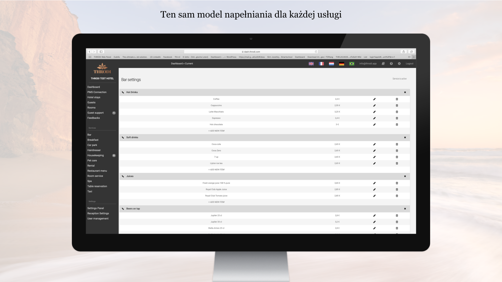 Dashboard pool.003 – Throdi "One-Stop-App"